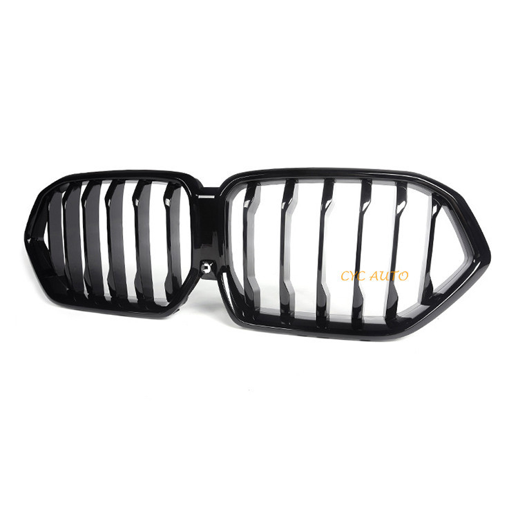 X6 Front Grille G06 upper Front Bumper Single Slat Gloss Black kidney ...