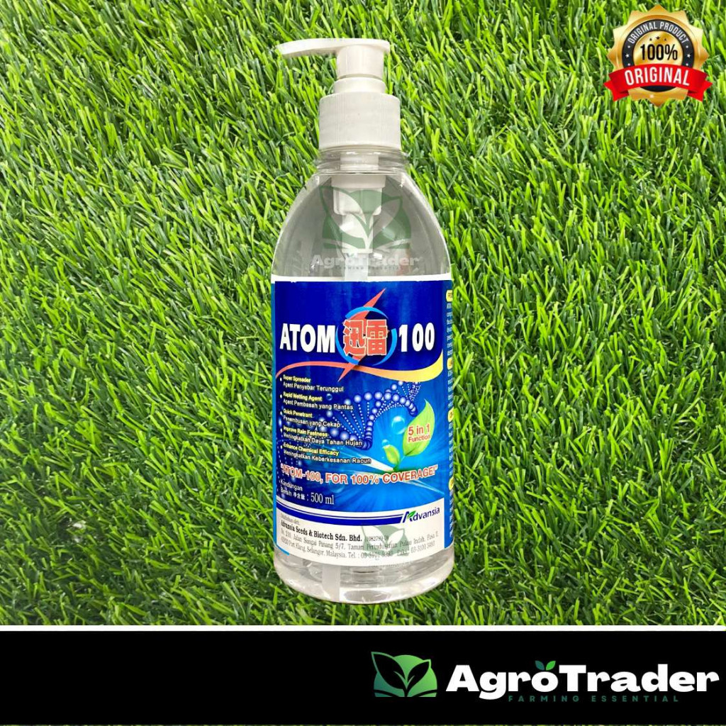 Advansia Atom 100 500ml - spreader/pelekat/gam pertanian/adjuvant/penetrant/sticker | Shopee ...