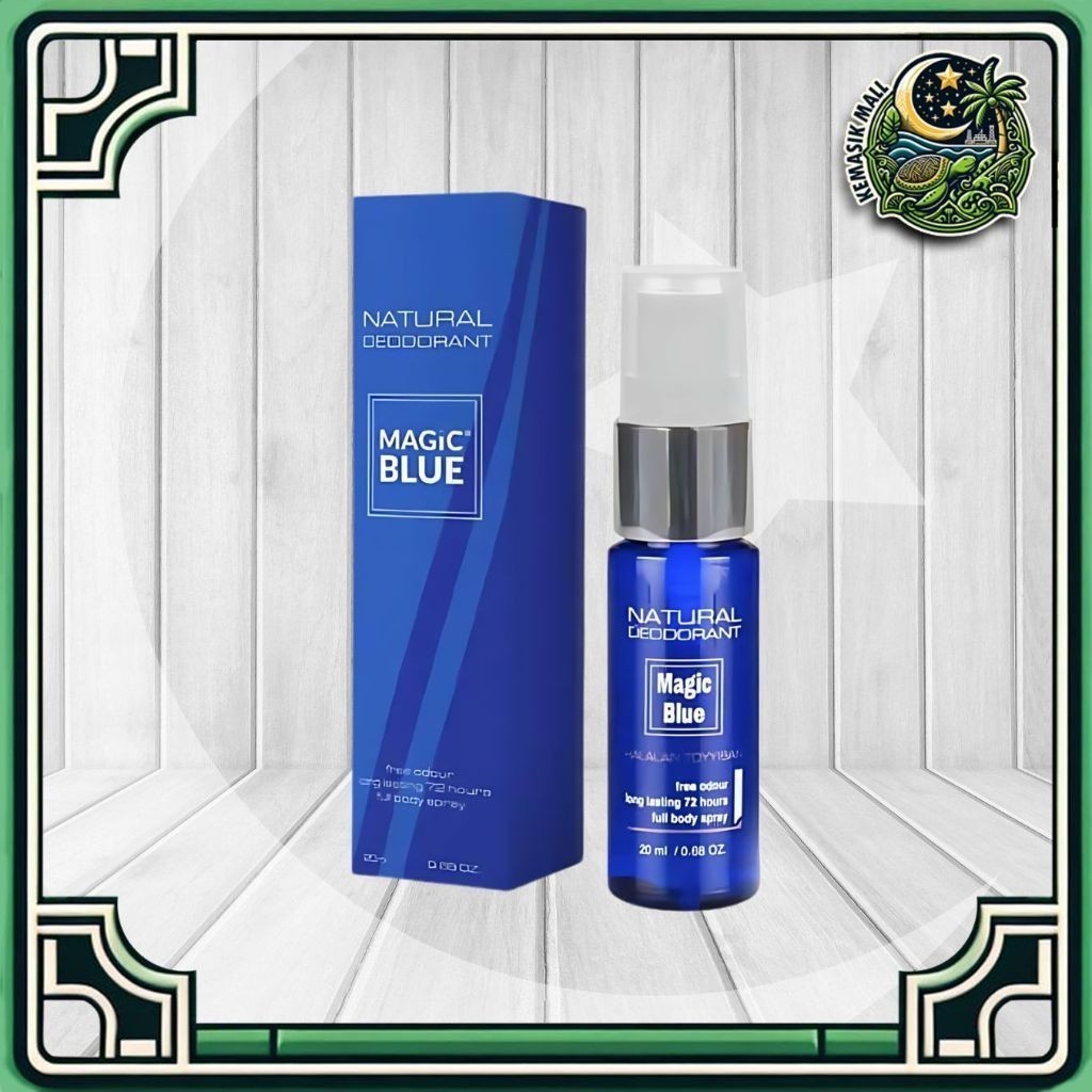 MEXBLU Magic Blue Natural Deodorant Ubat Ketiak Nature Campuran Tawas ...