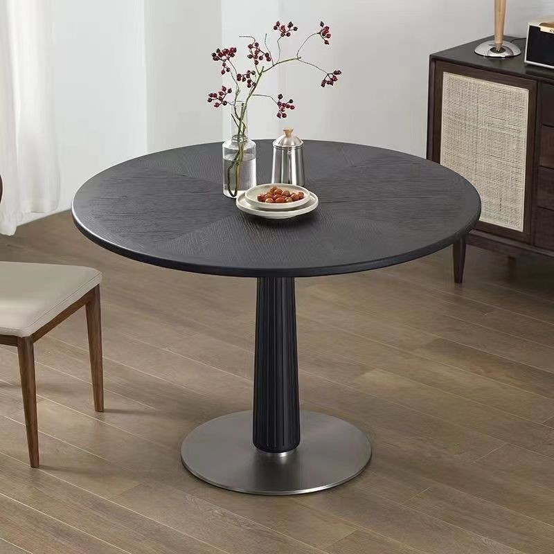 ST-ΨSolid Wood Dining Table round Table Commercial Reception Conference ...