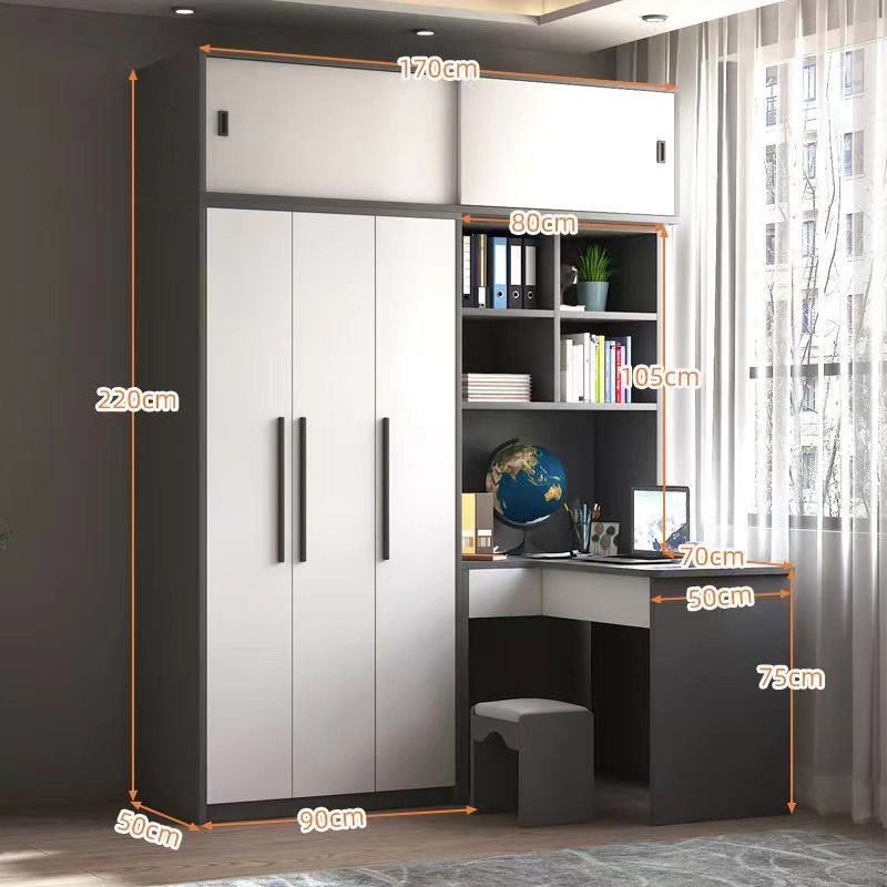 ST-ΨLType Corner Desk Wardrobe Combination Computer Desktop Table ...