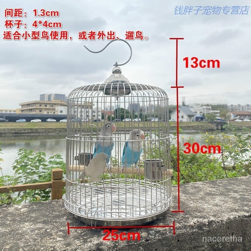 Get gifts/HY-6/Bird Cage Stainless Steel round Large Small Size Big Big ...