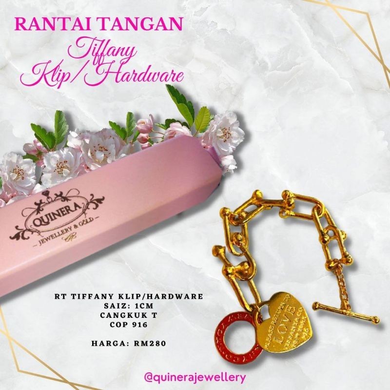 Rantai Tangan Tiffany Klip Hardware | Shopee Malaysia