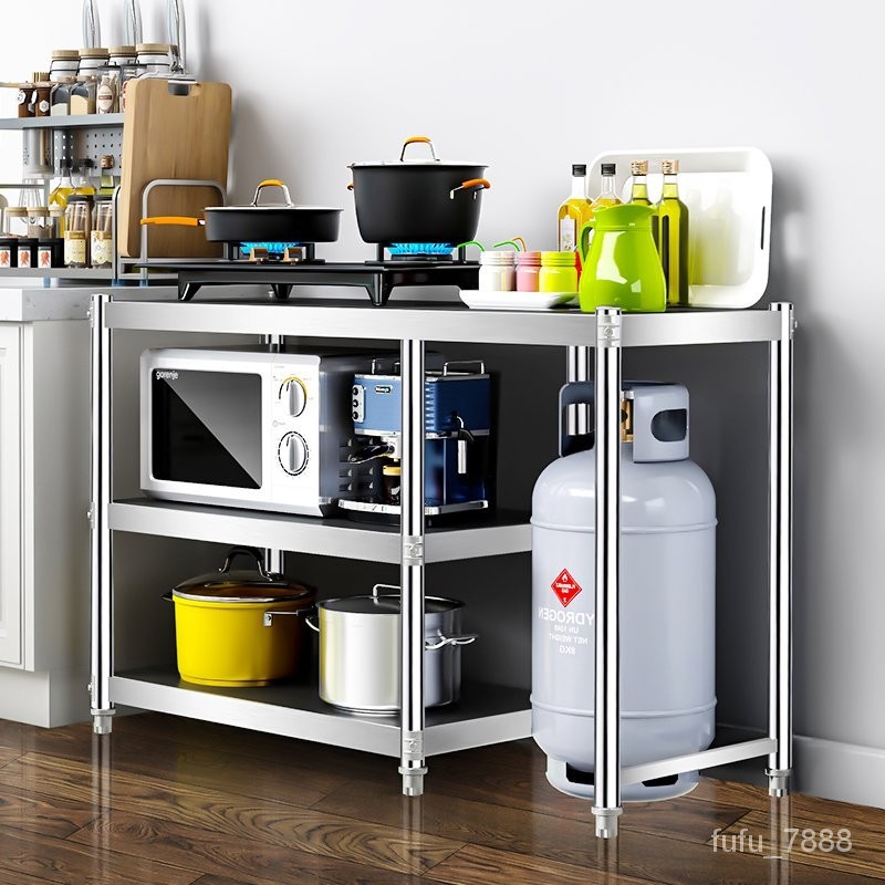 KY-6/Gas Shelf Floor-Standing Kitchen Cabinet Rack Stainless Steel ...