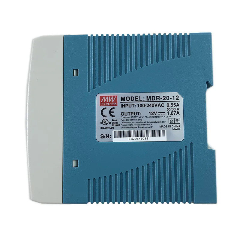 MEAN WELL MDR-20-12 20W 12V Switching Power Supply 110V/220V AC to 12V ...