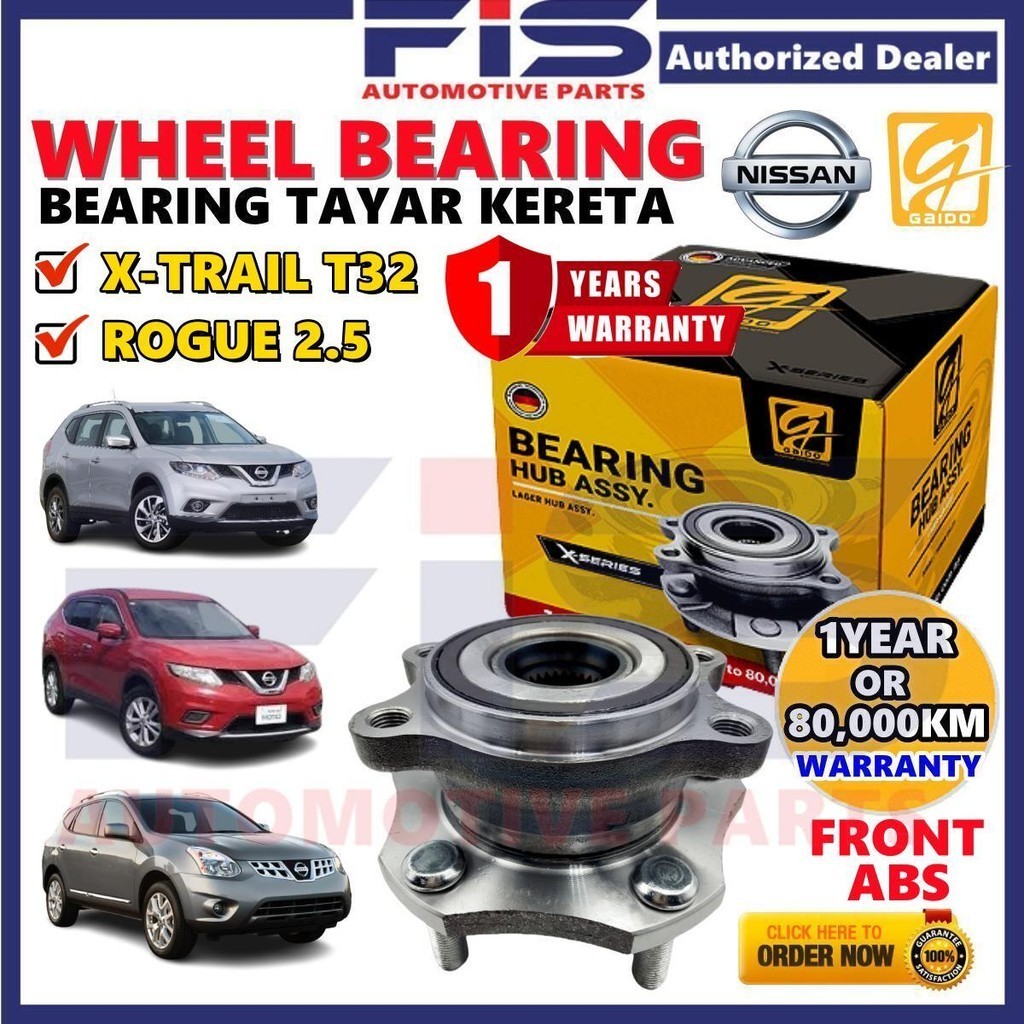 FIS Gaido Front Rear Wheel Bearing Hub Nissan X-Trail T32 Rogue Depan ...