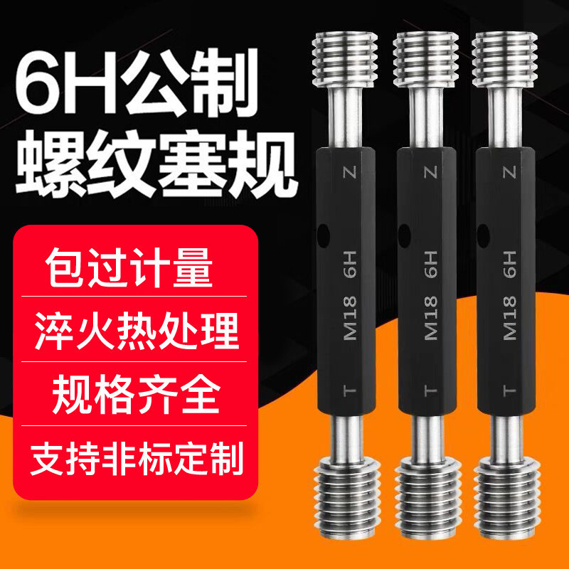 6HMetric Internal Thread Gauge Plug Gauge Go No-Go Gauge Inner Thread ...