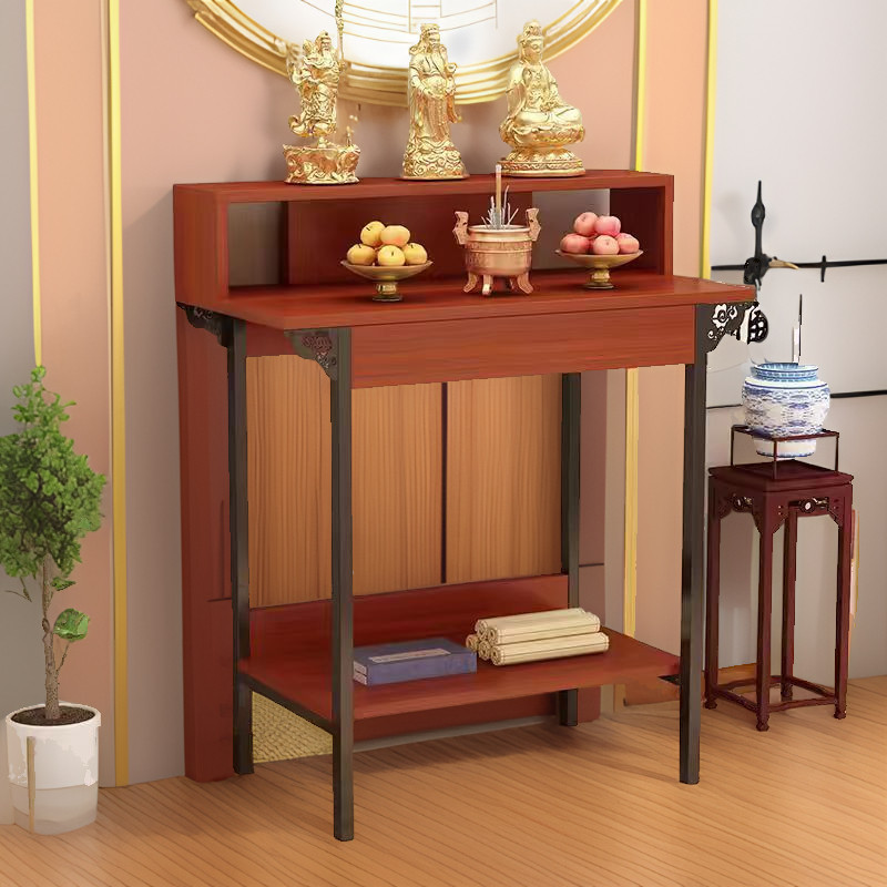100/120CM Altar table Buddhist Household Buddha Table Shelf Double ...