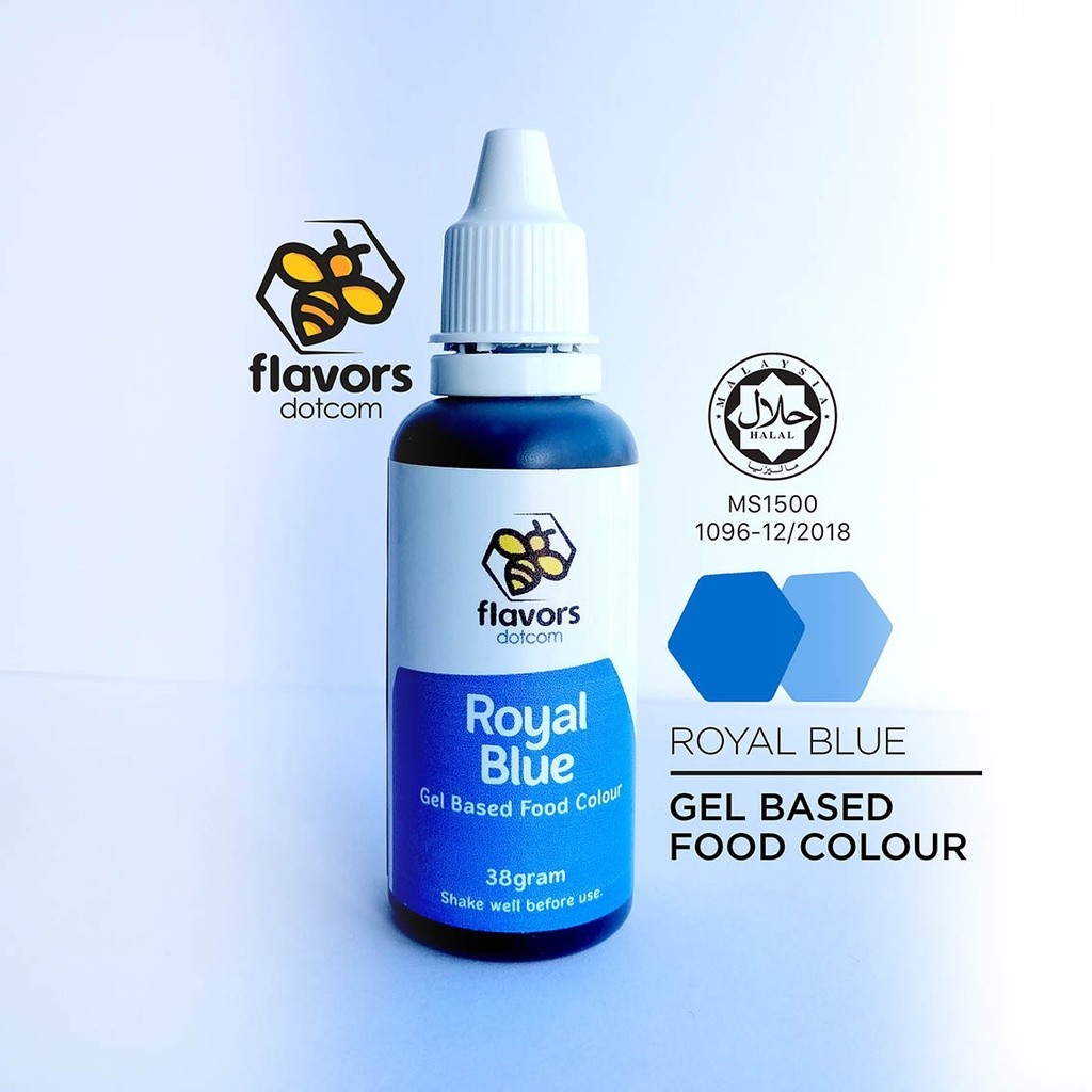 Gel Based - Royal Blue Food Coloring 35g / Warna Gel - Biru Diraja ...