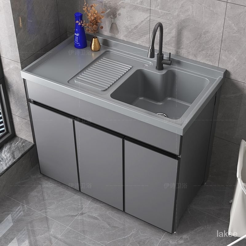 Space aluminum integrated basin laundry pool laundry sink combination ...
