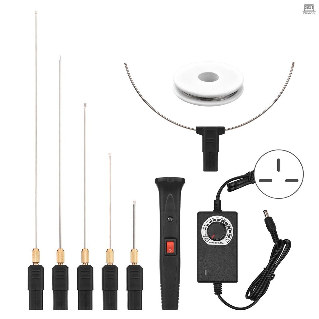 24W Handheld Electric Foam Cutter Kit with 5 Straight Tips & 1 Arch Tip ...