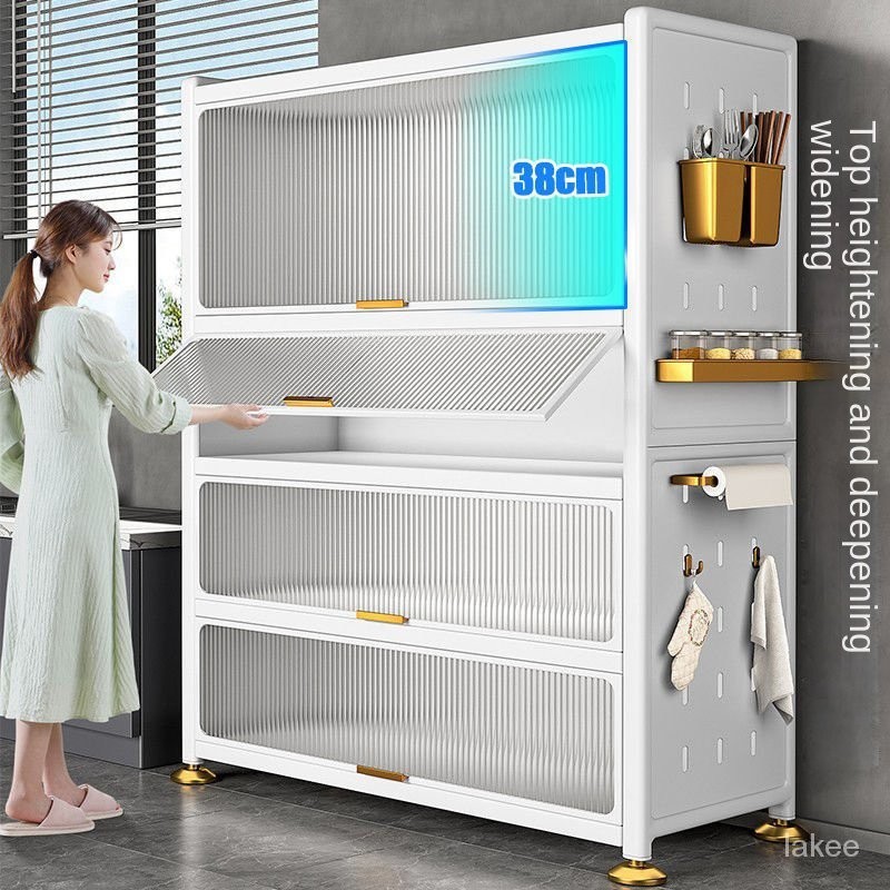 Kitchen rack floor-standing multi-layer storage cabinet storage cabinet ...