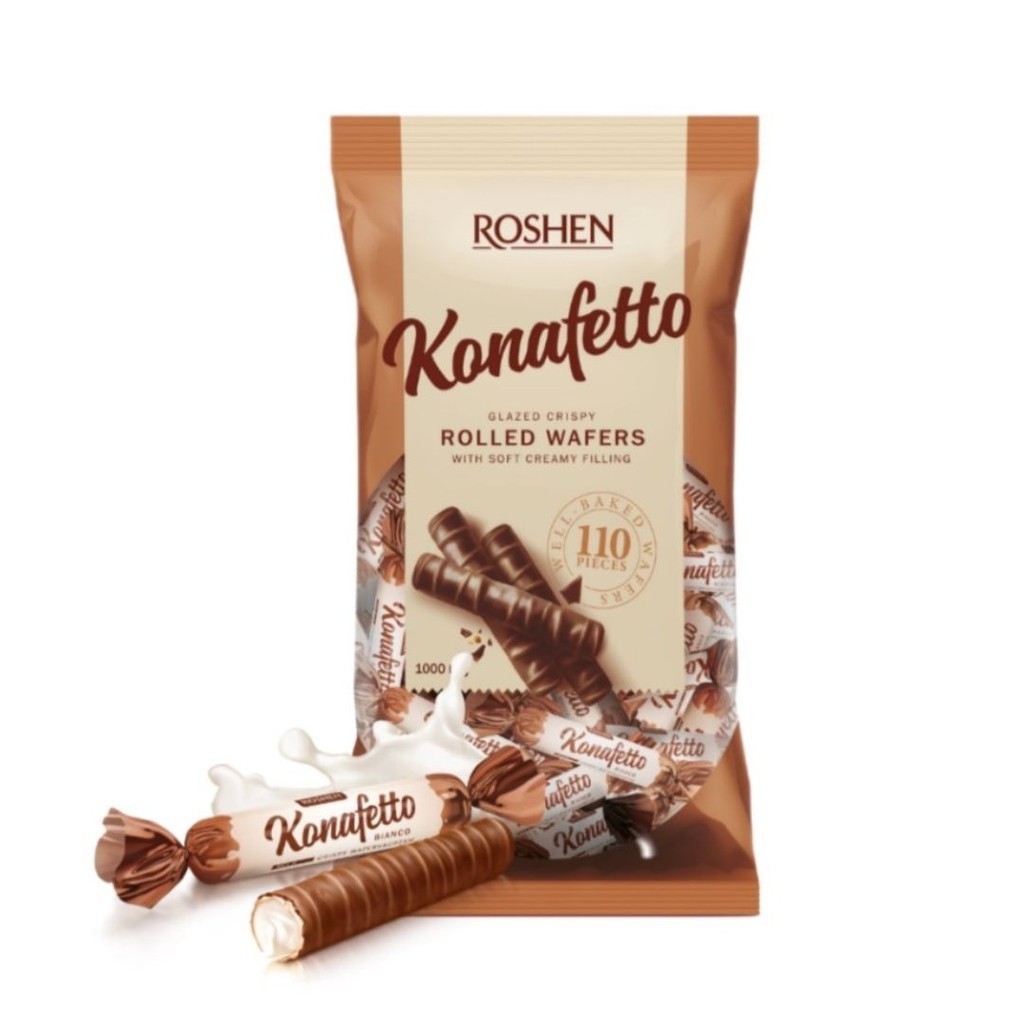Rolled Wafers with soft Creamy Filling 1kg by Roshen - Ready Stock ...
