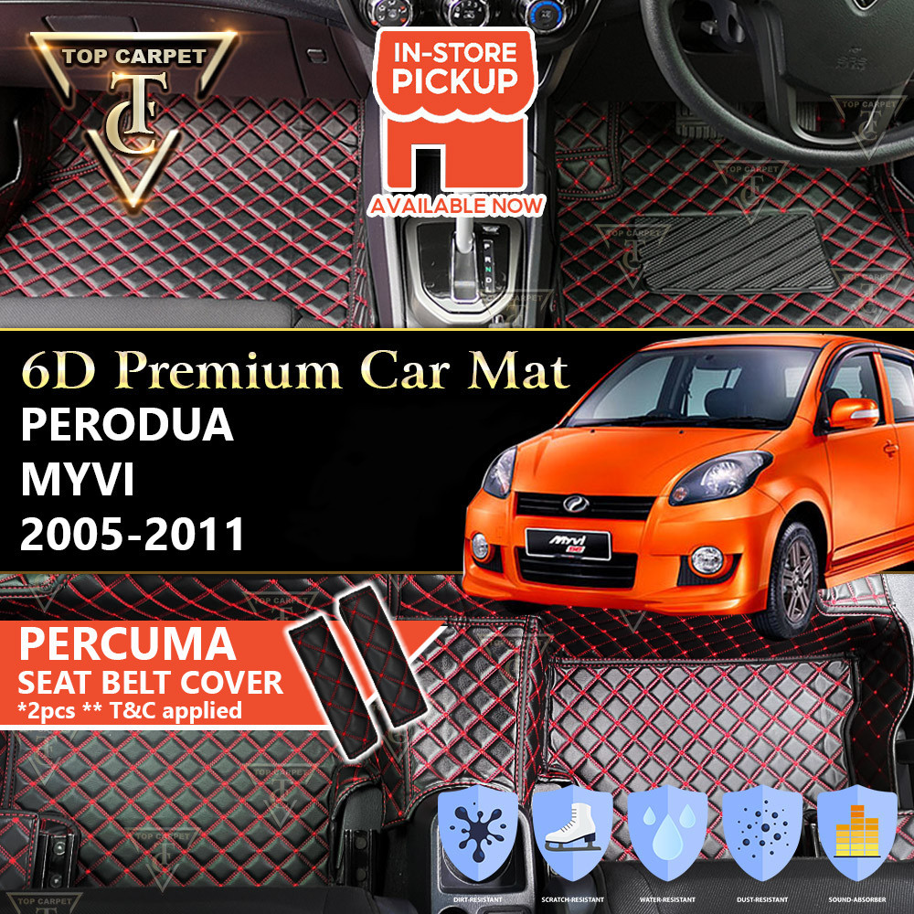 Top Carpet PERODUA MYVI ( 2005 – 2011 ) 6D PU Leather Car Carpet VIP ...