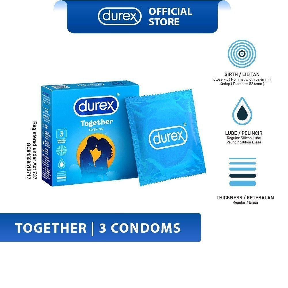 Durex Together Condoms (Pack Of 3/52.5mm) | Shopee Malaysia