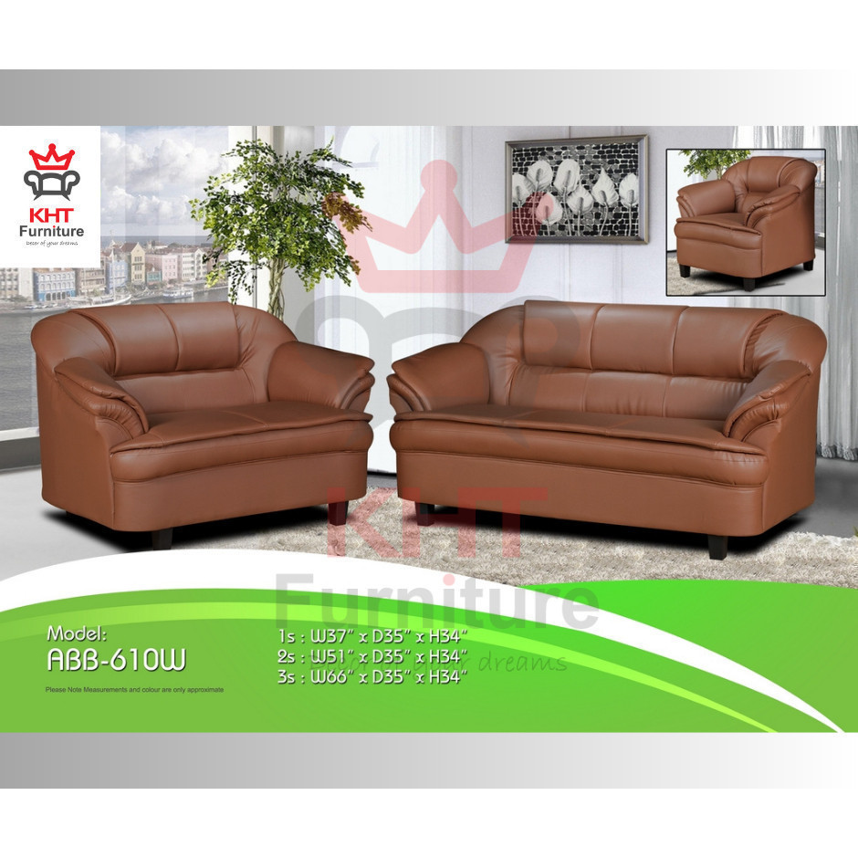 (KL & Selangor) PVC Leather Modern Sofa 1, 2 and 3 Seater Full Set Sofa ...