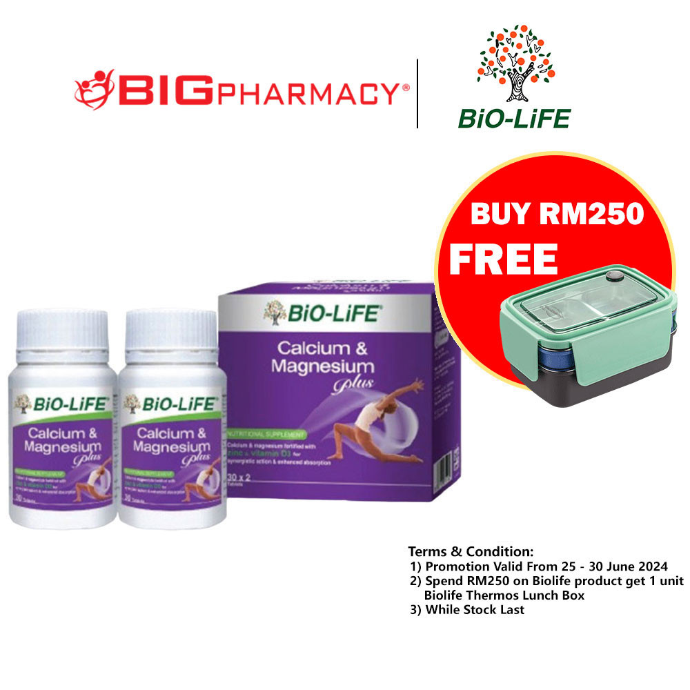 BiO-LIFE Calcium Magnesium Plus (30's x 2) | Shopee Malaysia