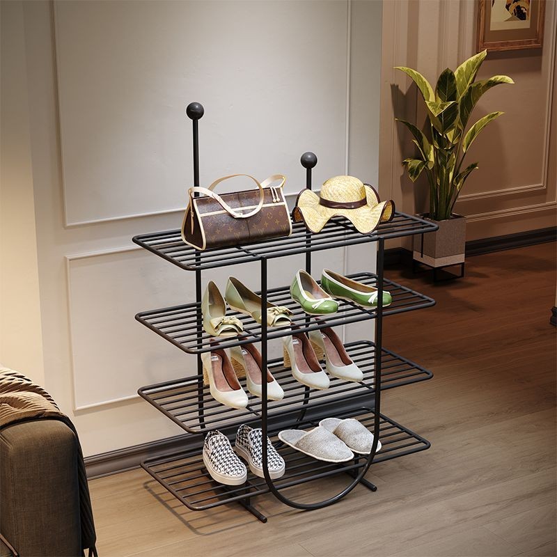 JY-H/Nordic Style Iron Entry Shoe Rack Simple Door Installation-Free ...