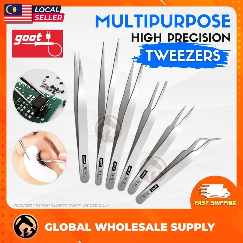 1PC MULTIPURPOSE HIGH-PRECISION TWEEZER Non-Magnetic Repair Gadget ...