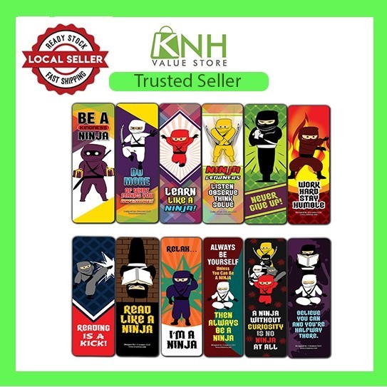 Ninja Bookmarks Cards (6-Pack) | Shopee Malaysia