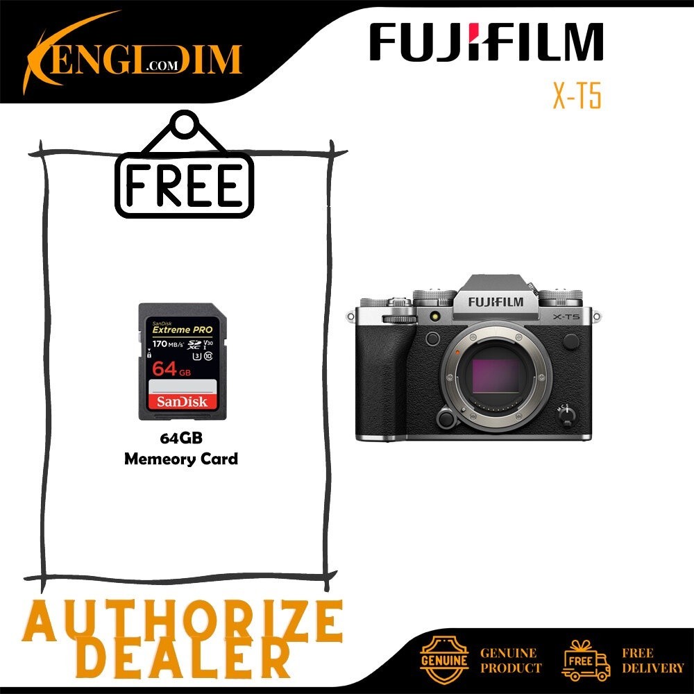 FUJIFILM X-T5 / XT5 Mirrorless Camera Body (FUJI MALAYSIA 1 YEAR WARRANTY) | Shopee Malaysia