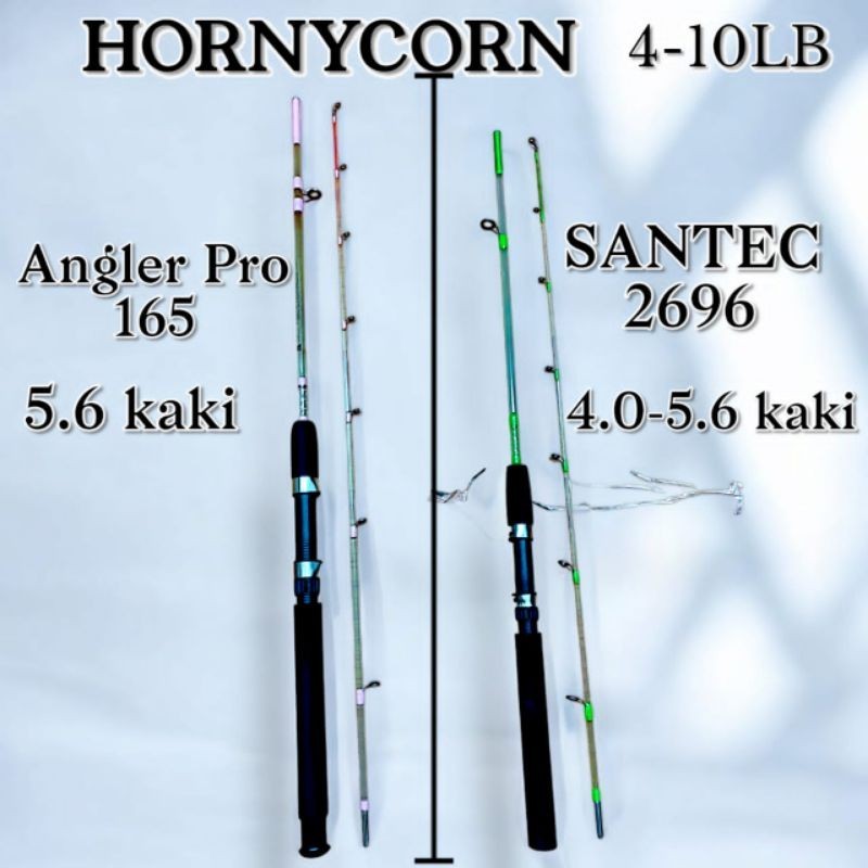Santec HornycornJoran Pancing Angler PRO HORNYCORN Rod UL Rod spinning ...