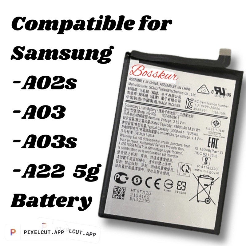 SAMSUNG A02S A025F / A03 A035F / A03S A307 / A22 5g A226B BATTERY ...