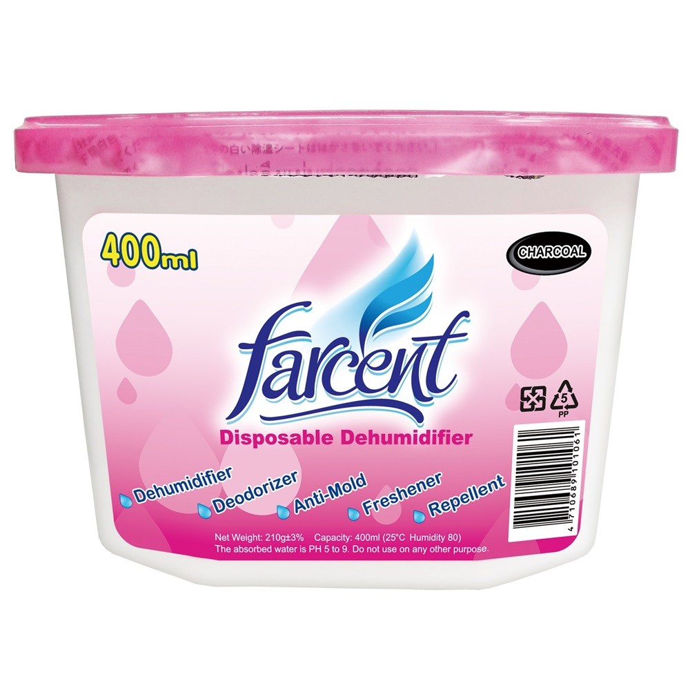 FARCENT DEHUMIDIFIER DISPOSABLE CHARCOAL 400ML 4S' | Shopee Malaysia