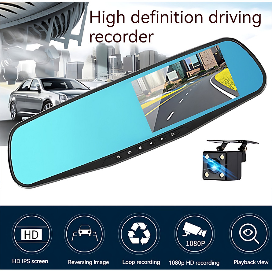 High-definition Driving Recorder 4.3 Inches 6 Sets of Lenses Waterproof ...