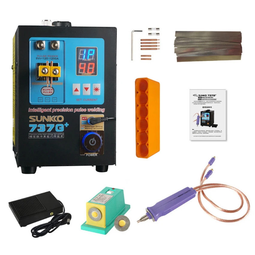 SUNKKO 737G+ Spot Welding Machine 4.3KW High Power Automatic Spot Welding Machine for 18650 ...