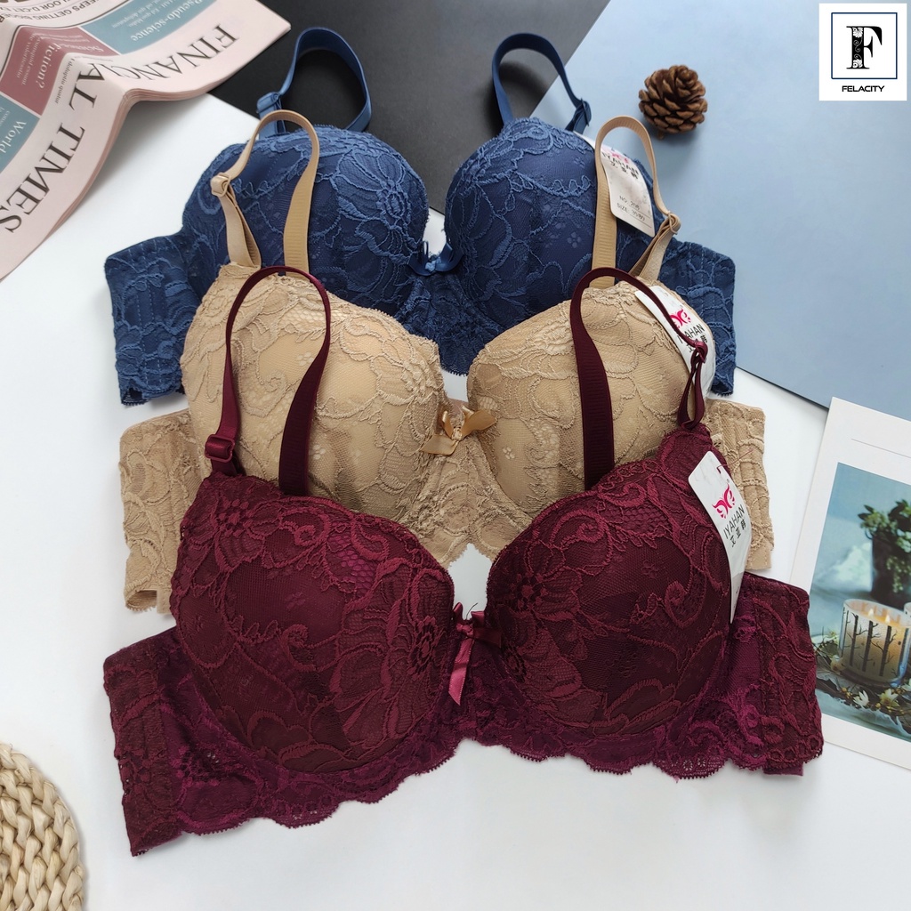 Women Bra Wired Lace Plus Size Lingerie BC Cup 36-42 Baju Dalam Wanita ...