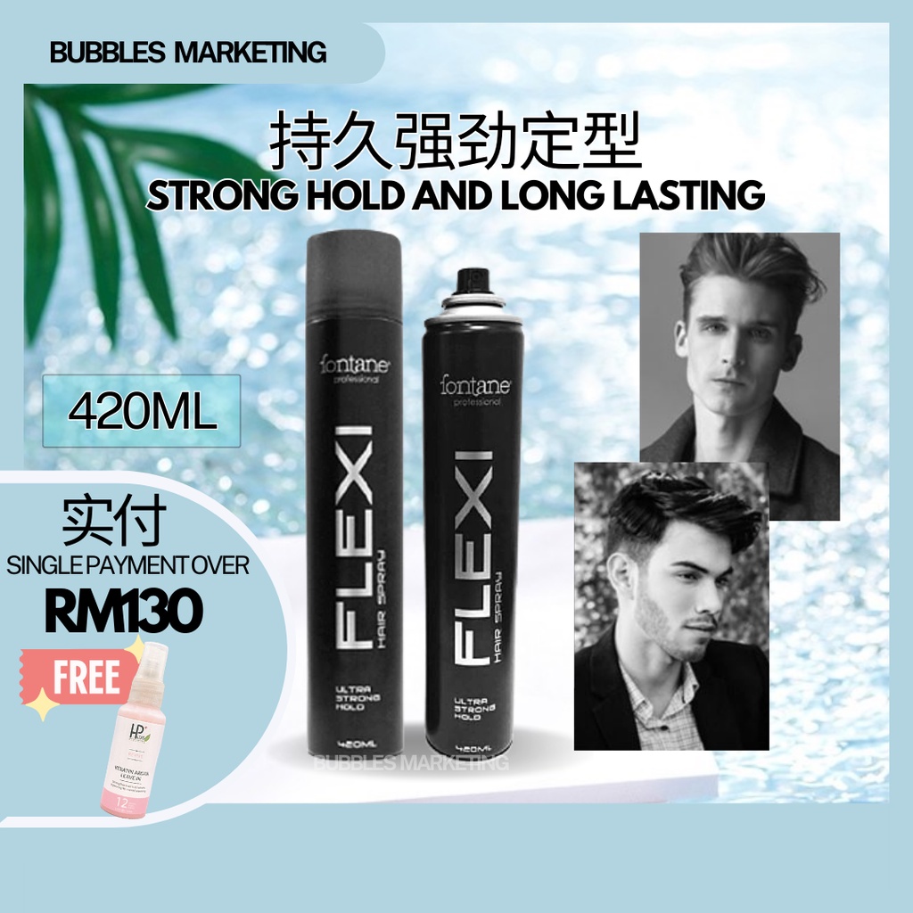 Fontane Flexi Hair Spray 420ml Strong Hold Long Lasting Styling Hair ...