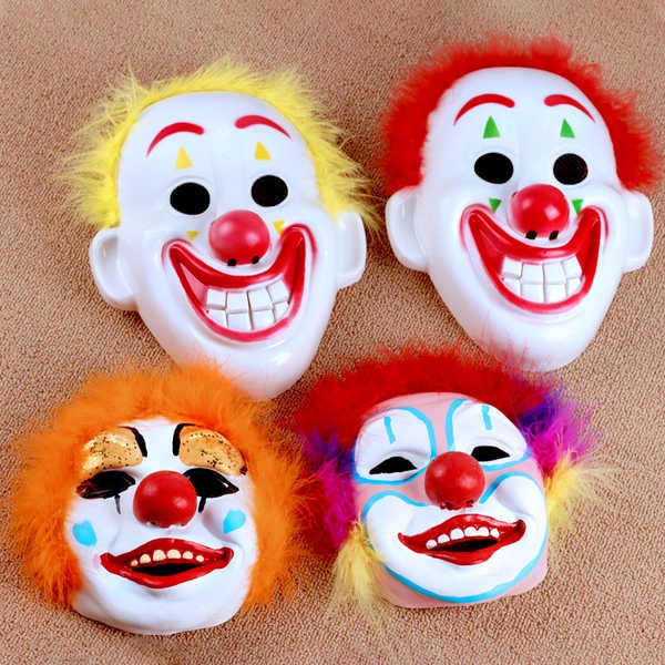 【Halloween】 Clown Mask cos Headgear Full Face Latex Mask Adult Horror ...