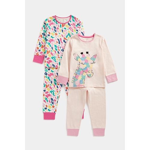 Mothercare Pink Giraffe Pyjamas - 2 Pack | Shopee Malaysia