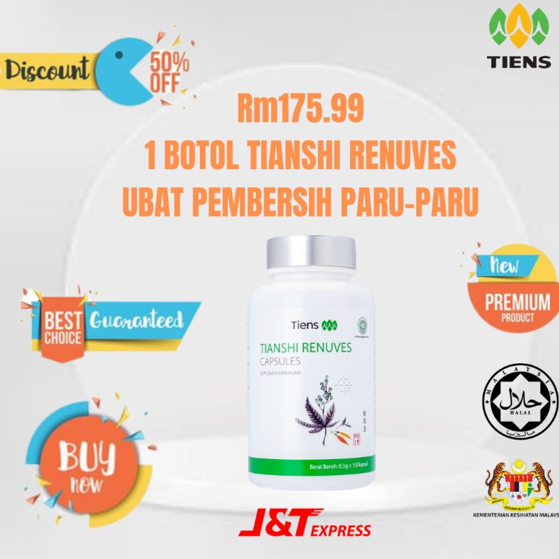 UBAT KESIHTAN PARU-PARU-TIANSHI RENUVES ORIGINAL ISI 50CAPS-LUNG DETOX ...