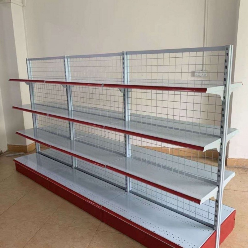 HY@ Supermarket Shelf Canteen Double-Side Shelf Convenience Store ...