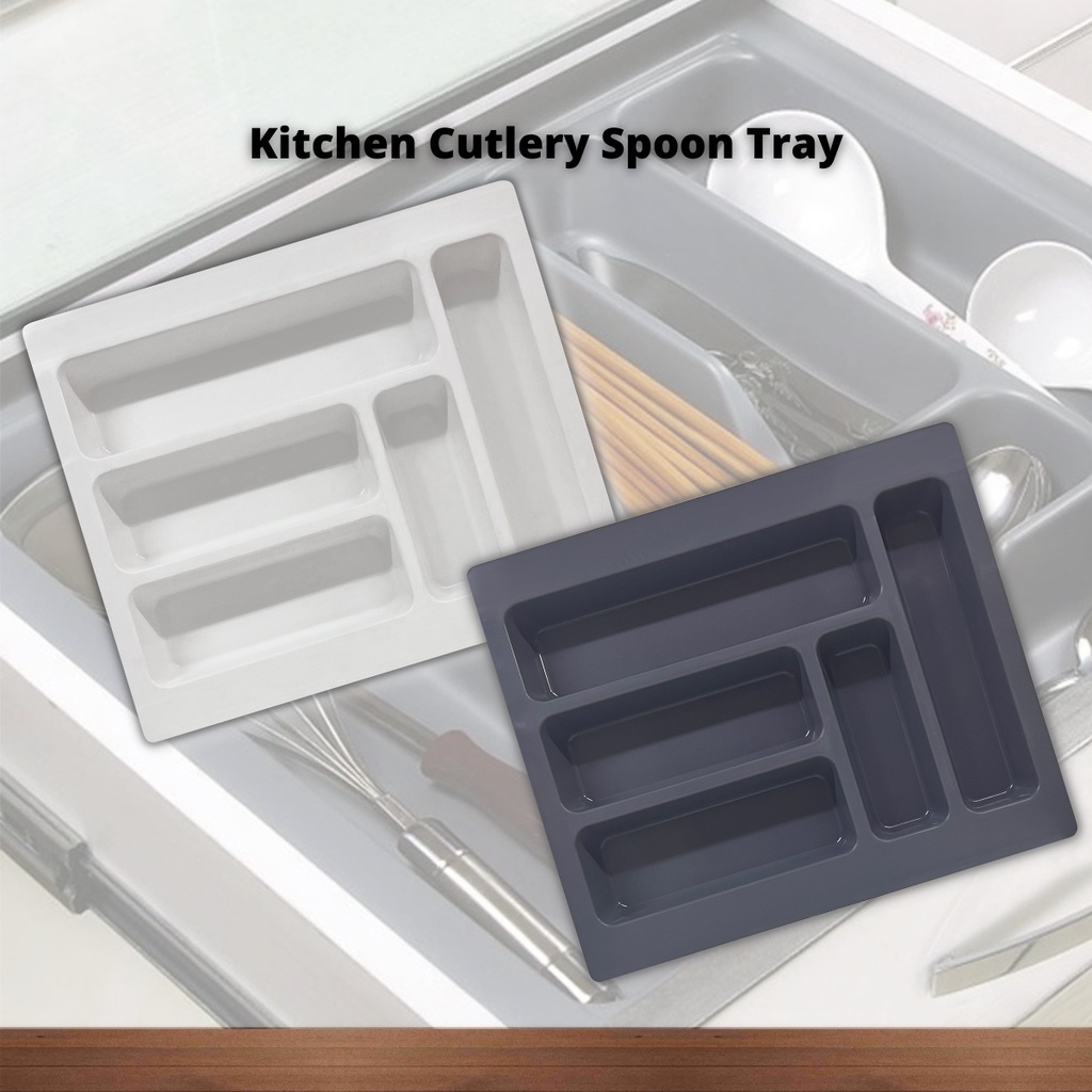 PVC Spoon Tray Fork Knife Cutlery Tray Drawer Kitchen Cabinet (Off ...