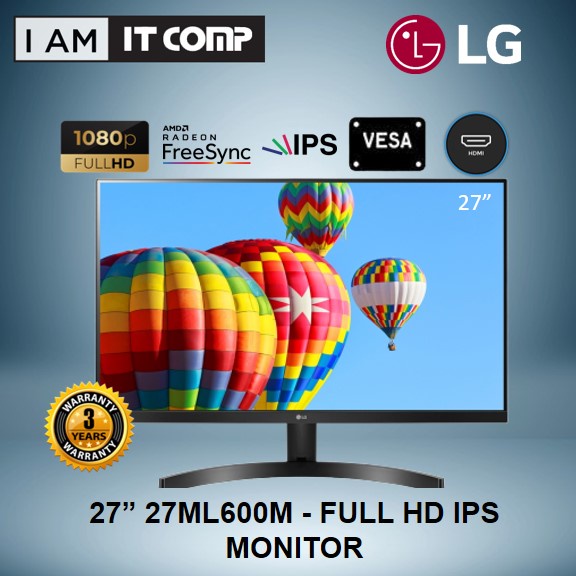 LG 27 Inch 27ML600M / 27ML600M-B Full HD IPS Monitor ( 27ML600 ...