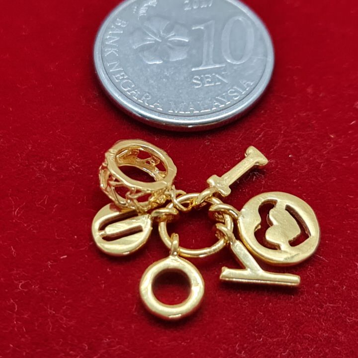 Emas916, Loket 0.78cm+ Pdr Charm I Love U Key Chain Pd 7926 P361 0.0cm | Shopee Malaysia