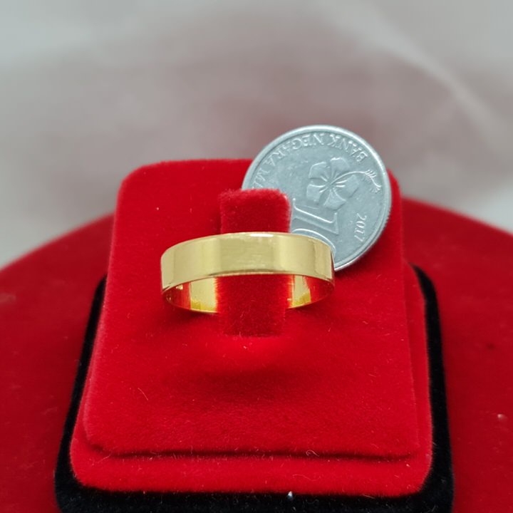 Emas916, Cincin 0.45cm+ Rt Gbc Flat Licin Pd 1 7964 P332 size:26 23 22 | Shopee Malaysia