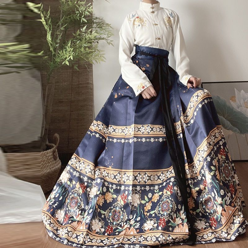 2024 Styles Cao Zhou Xinyue Hanfu Women's Warm Flower Brightening Pair ...