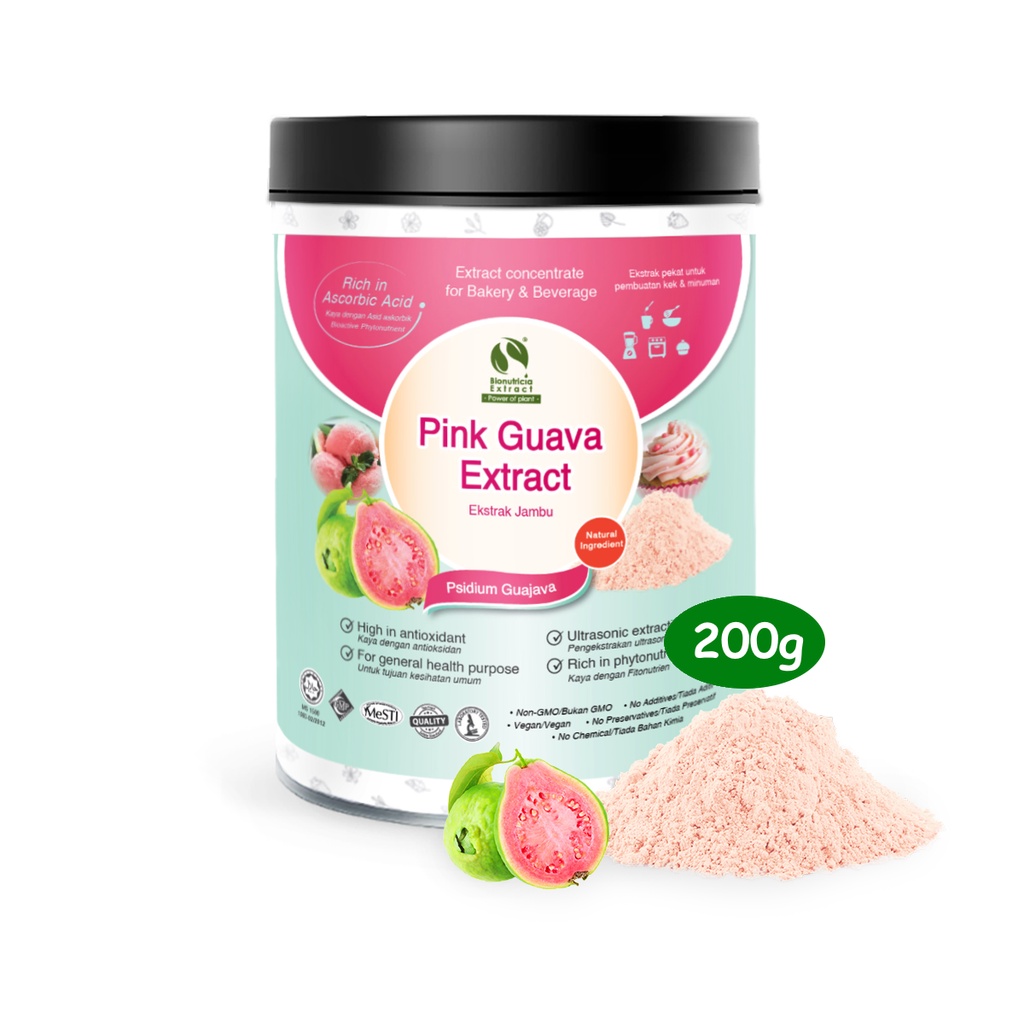 Bionutricia Extract Pink Guava Extract Powder 200g/can | HALAL ...