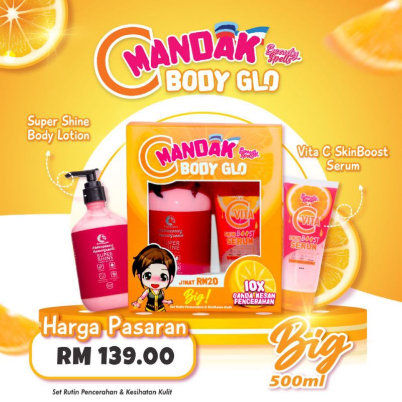 💓🍑C mandak Body glo big 500ml+🎁 | Shopee Malaysia