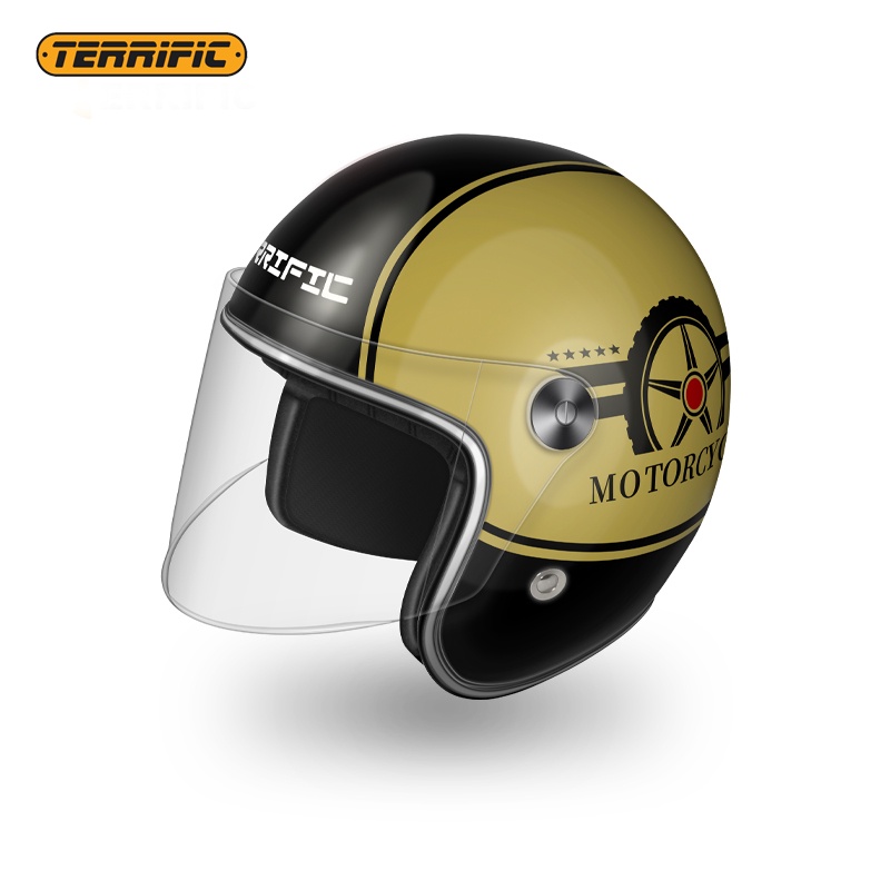 Classic Retro Motorbike Helmet Half open face TORC jet style motorcycle ...