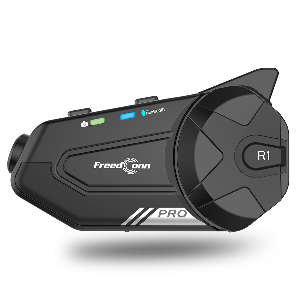 R1-Pro motorcycle helmet bluetooth headset intercom with HD camera ...