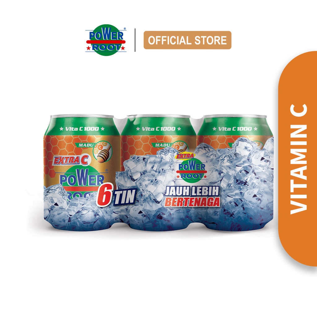 Power Root Extra Honey With Vitamin C (250ml X 6 Cans) | Shopee Malaysia