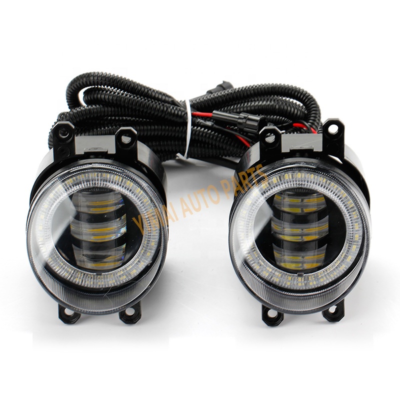 LED Lights 3 Inch Angel Eyes LED Fog Light Lamps for Toyota Honda fog ...