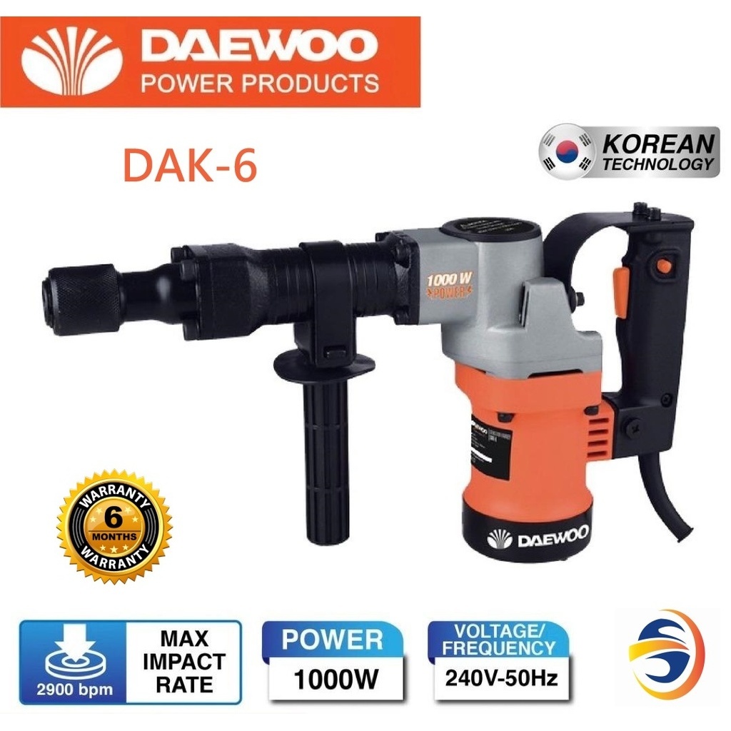 DAEWOO DAK-6 DEMOLITION HAMMER (1000W) | Shopee Malaysia