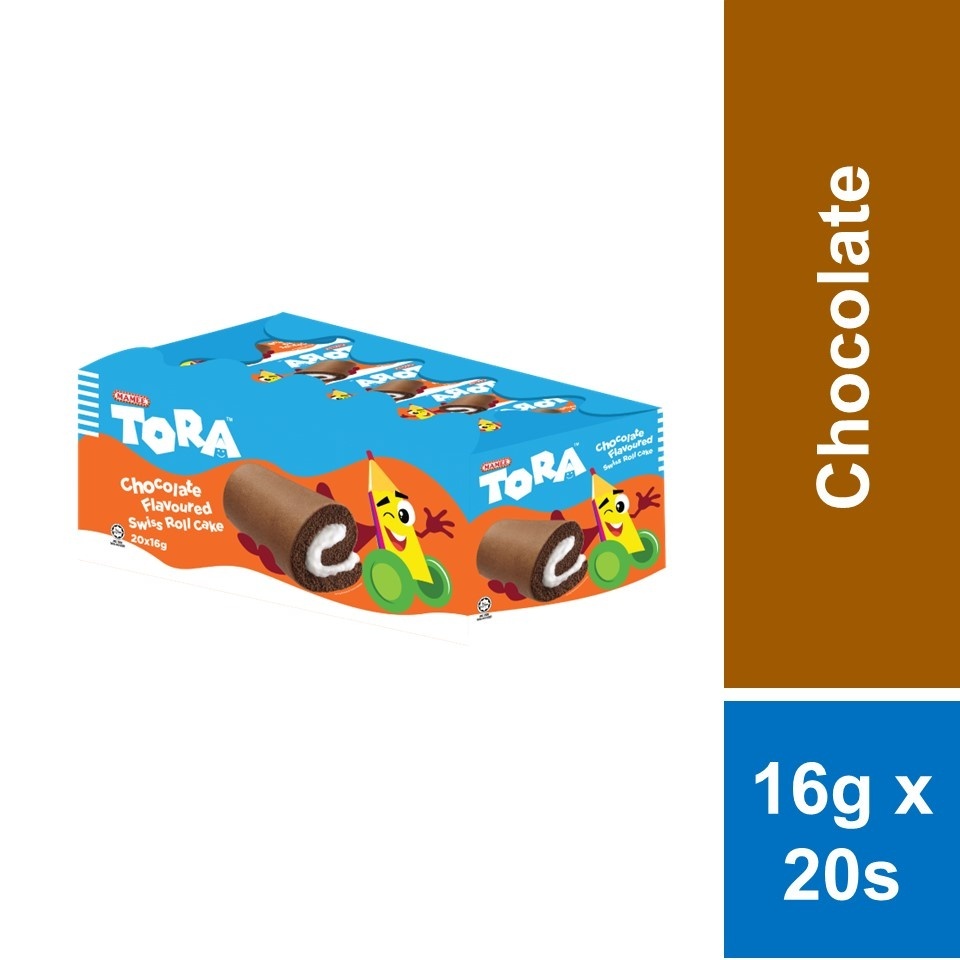 Tora Swiss Roll Box - Chocolate (16g x 20's) | Shopee Malaysia