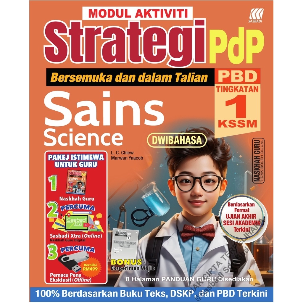 Sasbadi 2024: Modul Aktiviti Strategi PDP: Sains Tingkatan 1 + Amali ...